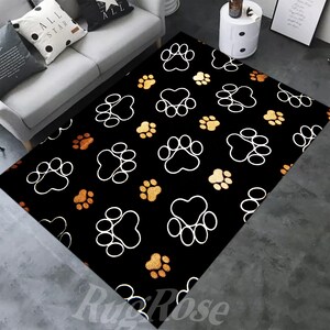 Pet Paw,pet Paw Rug,kids Rug, Kids Room Rug, Area Rug,area Carpet,pet ...