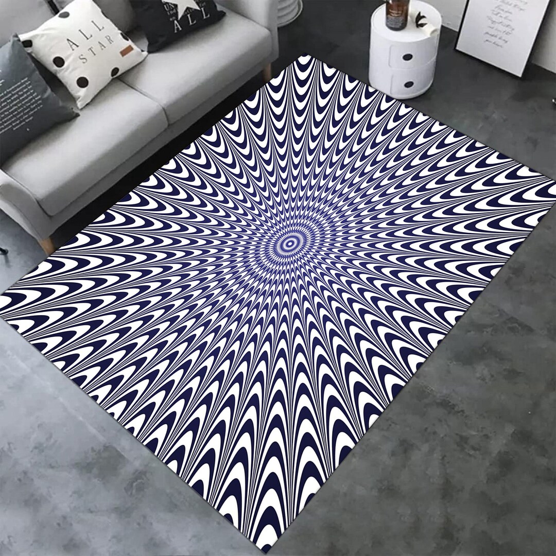 Optical Illusion Rug,optical Illusion,vortex Rug, 3D Vortex Illusion ...