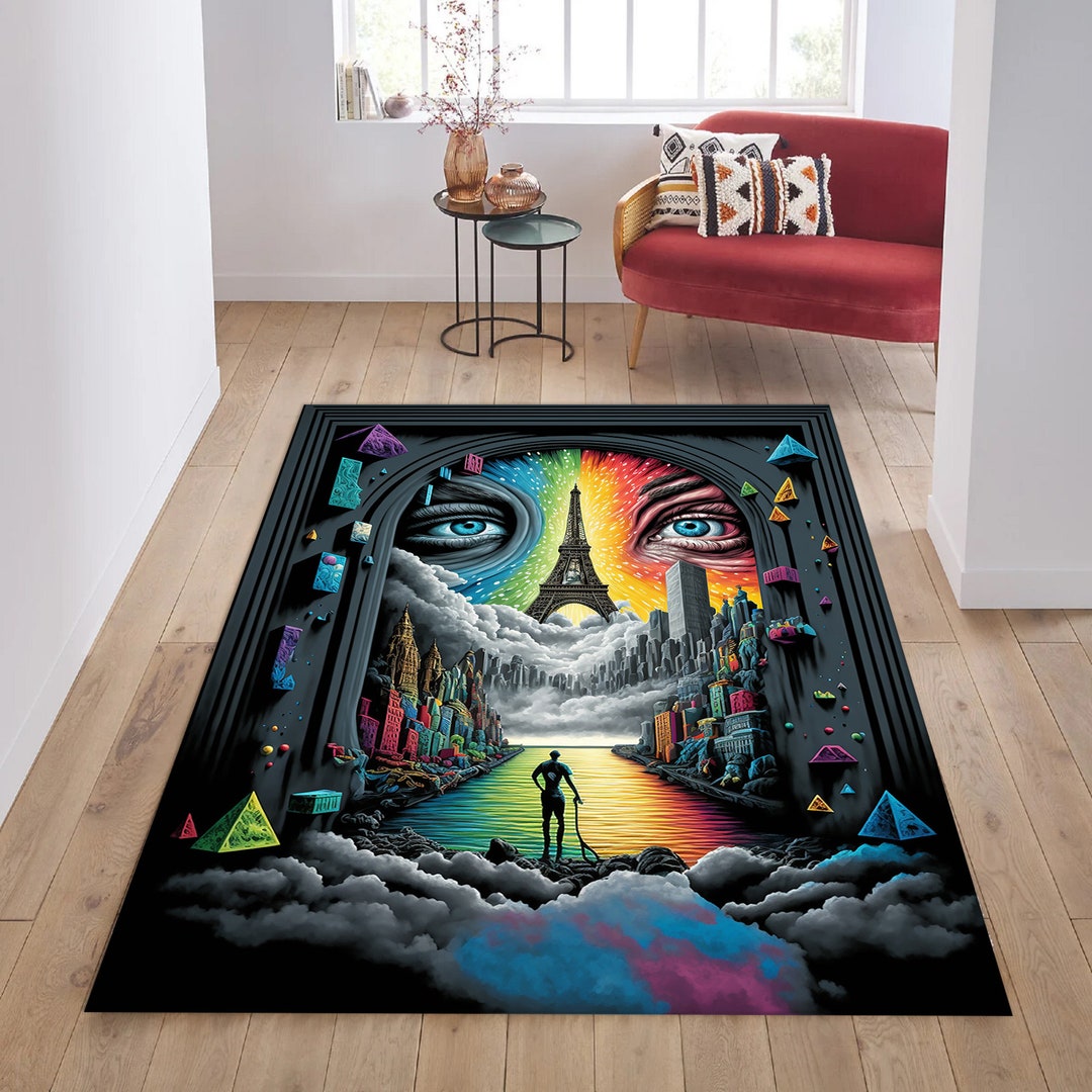 Abstract Rug Modern Abstract Rug Colorful Abstract Rug - Etsy Denmark