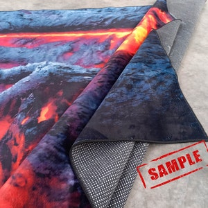 Lava Rug, Hot Lava Rug,volcano Floor Rug, Lava Pattern Rug, Home Decor ...