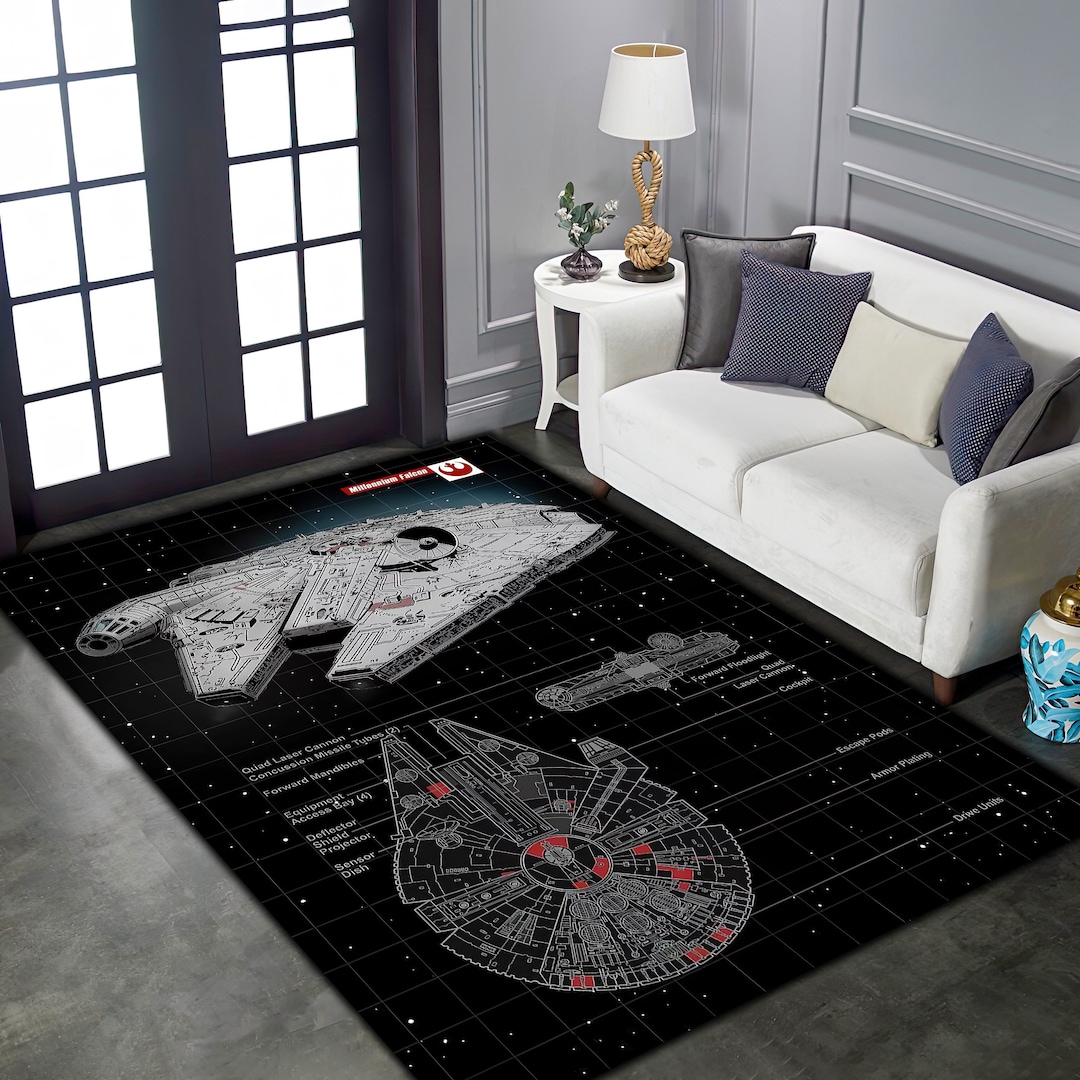 Star Wars Rugs,starwars,starwars Patterned Rug,star Wars Floor Rug,kids ...
