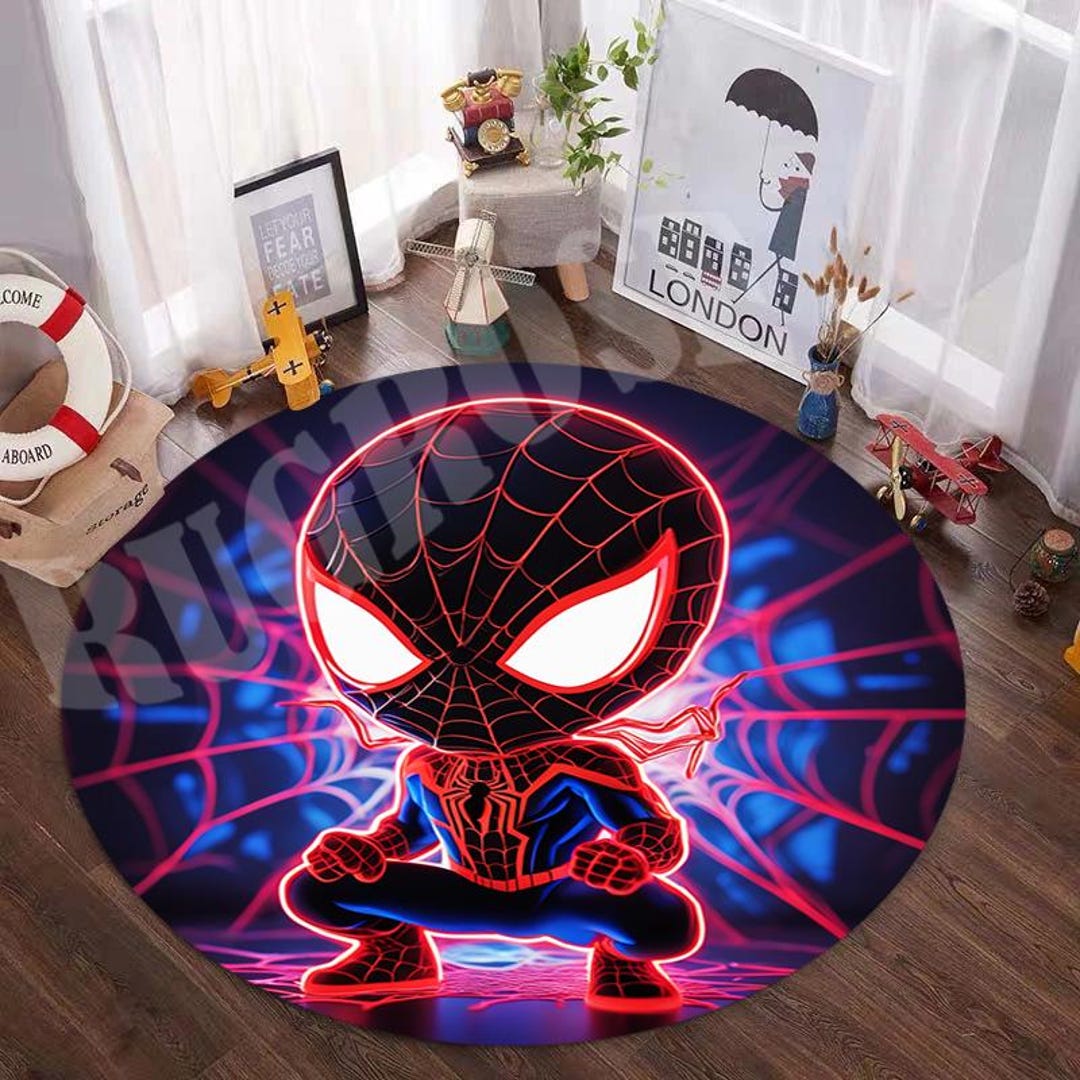 Spiderman Round Rug, Spiderman Rug,spider Man Rug, Spiderman Area Rug ...