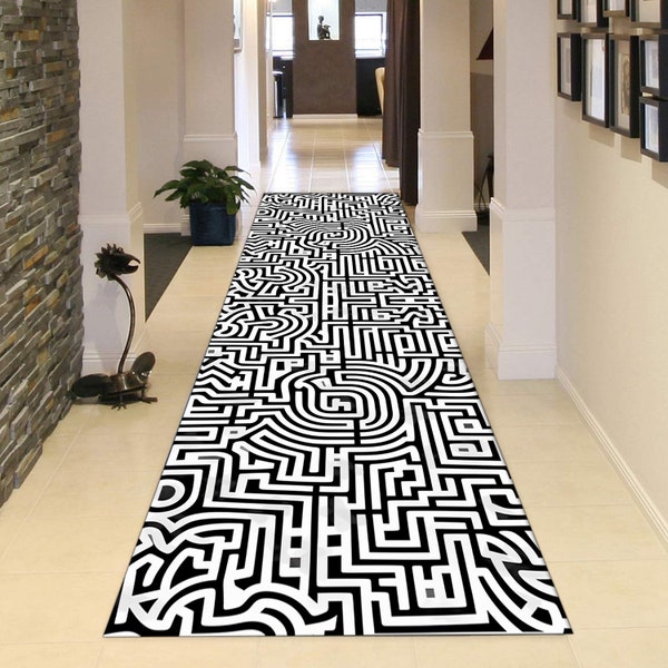 Black White Runner - Etsy