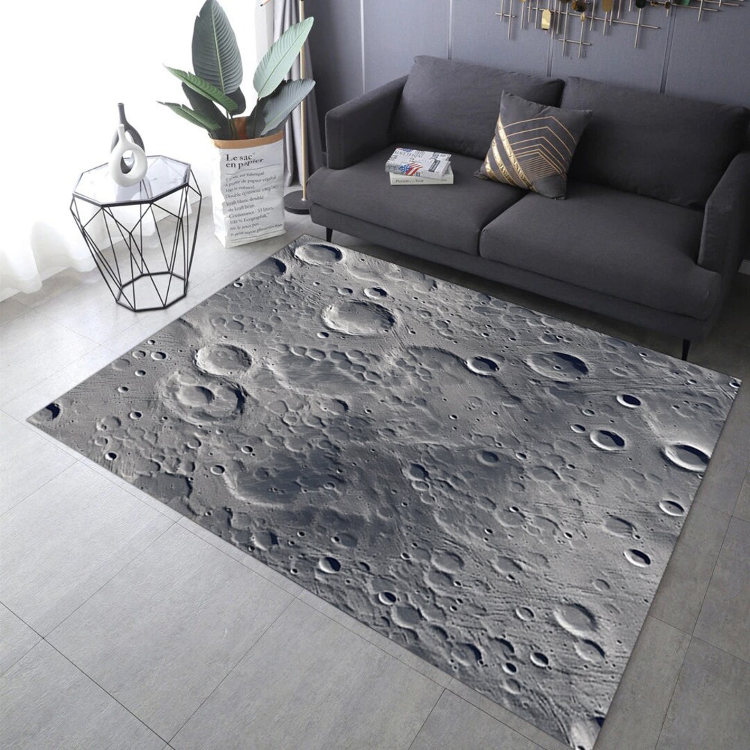 Moons Surface, Moons Crater, Moon Pattern Rug, Moon Rug, Space Rug, for ...