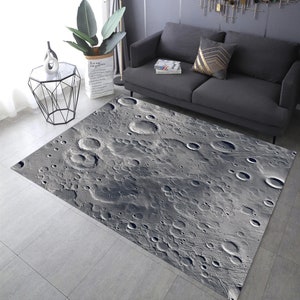 Moons Surface, Moons Crater, Moon Pattern Rug, Moon Rug, Space Rug, for ...