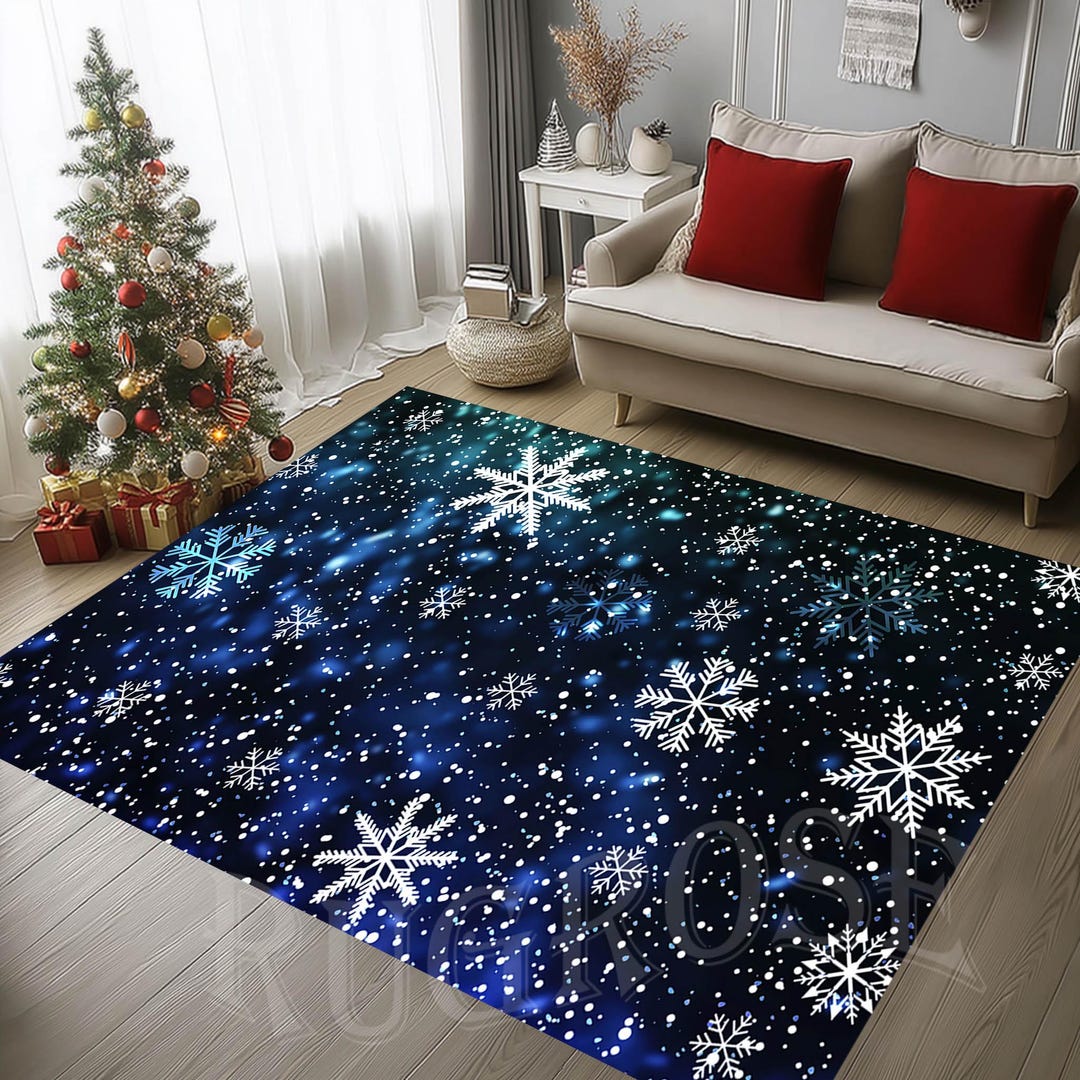 Snowflake Rug, Christmas Snowflake Rug, Christmas Decorations Rug,xmas ...