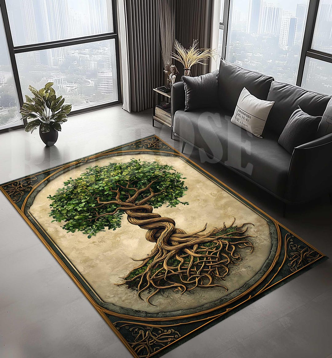 Tree of Life Rug, Tree of Life Decor, Tree of Life Area Rug, Tree Rug ...