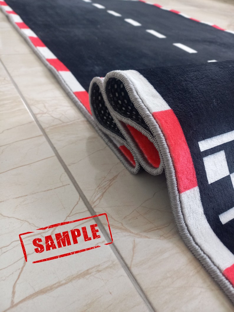 Road Rug Runner, Non-slip Cotton Base, Kids Game Room - Etsy