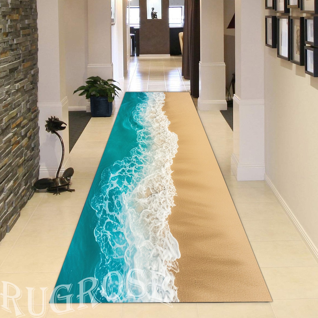 Beach Rug,sea Runner,clear Sea Rug,sea Look Runner Rug,nautical Rug ...