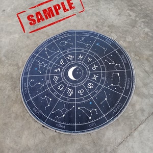 Astrology Rug, Zodiac Rugs, Horoscope Design Rug, Astrology Design Rug ...