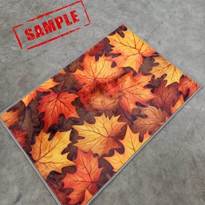 Fall Rug, Autumn Rug, Leaf Pattern Rug, Decor Leaves Rug, Living Room ...