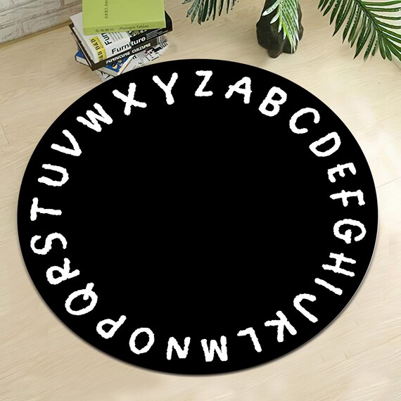 Alphabet Rug Kids Rug Kids Room Rug Round Kids Room Rug - Etsy