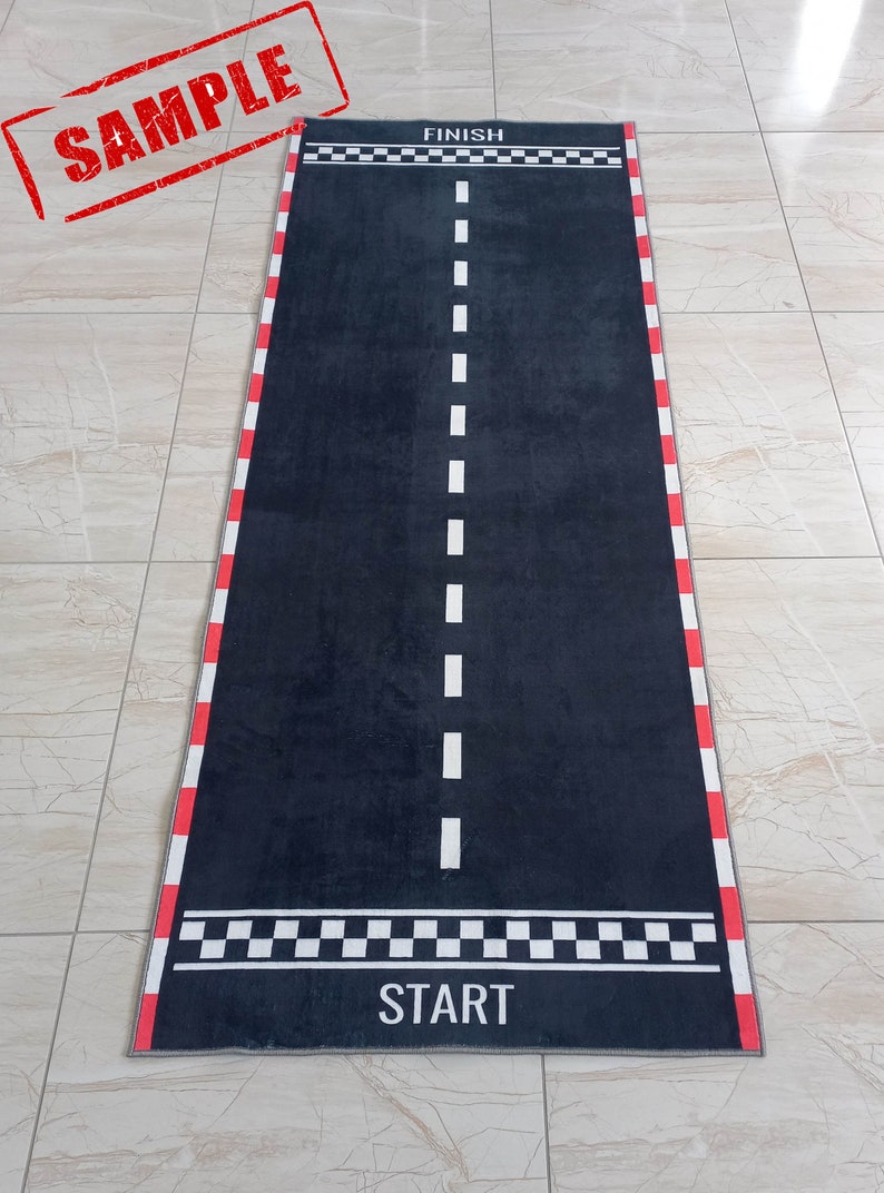 Road Rug Runner, Non-slip Cotton Base, Kids Game Room - Etsy
