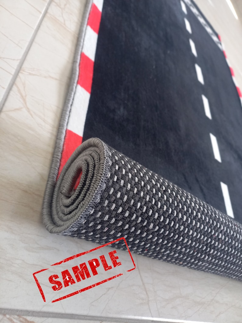 Road Rug Runner, Non-slip Cotton Base, Kids Game Room - Etsy