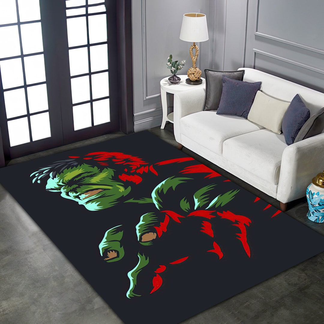 Angry Hulk Rug Hulk Rug Super Hero Ruggreen Giant Rugkids - Etsy