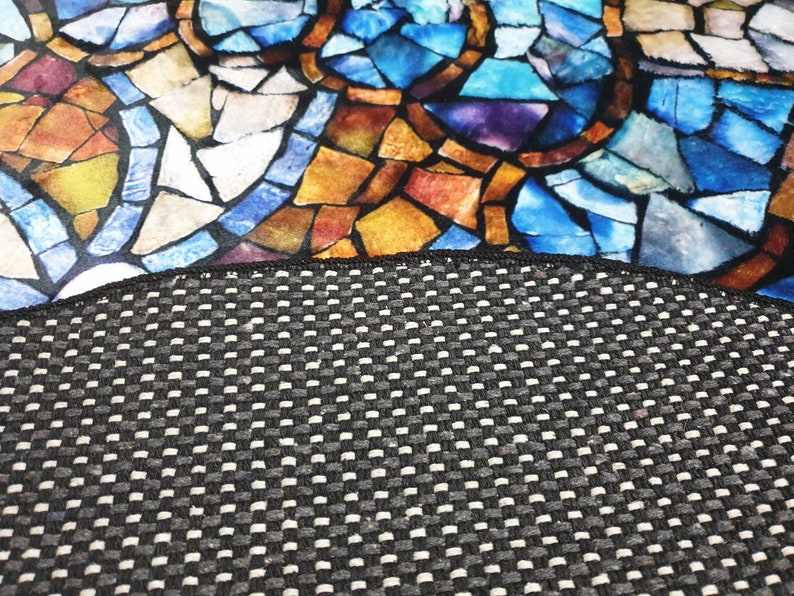 Poinsettia Round Rug, Christmas Floral Carpet - Etsy