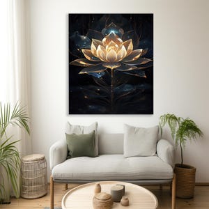 Lotus Flower Canvas, Lotus Canvas, Custom Canvas,decorative Canvas ...