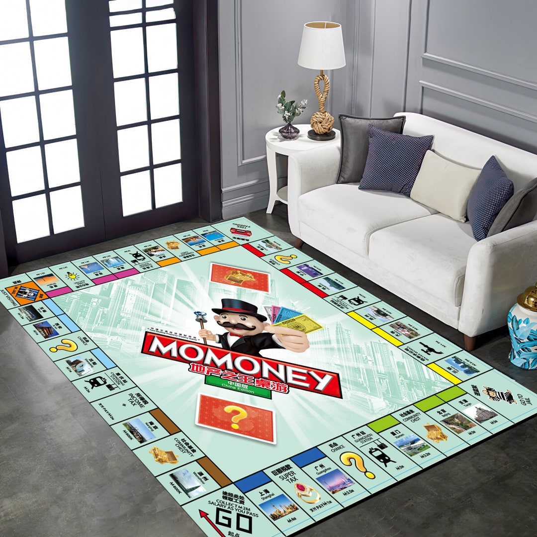 Monopoly Rug, Monopoly, Entertainment Rug, Game Rug, Board Game Rug ...