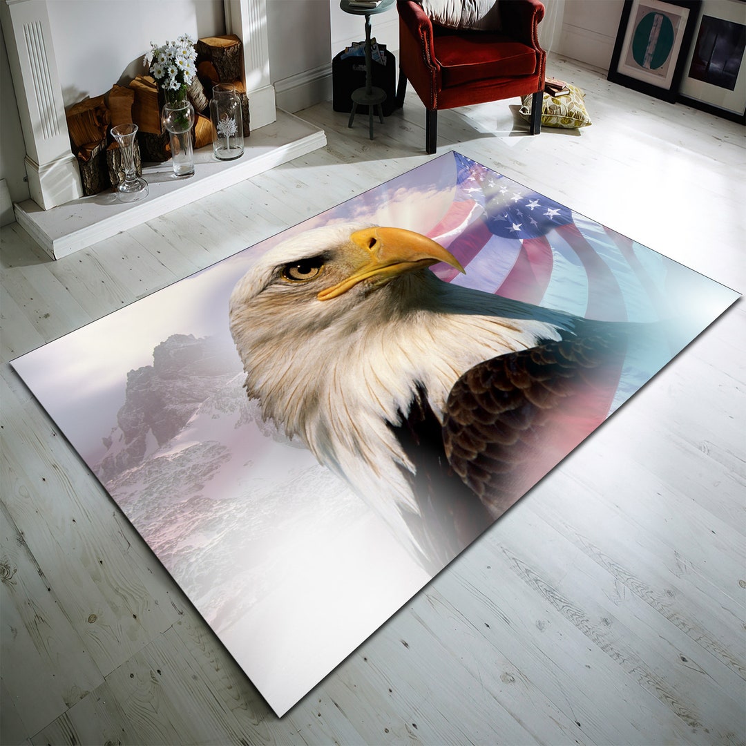 USA Flag Rug American Eagle Flag Rugeagle Rugunited States - Etsy