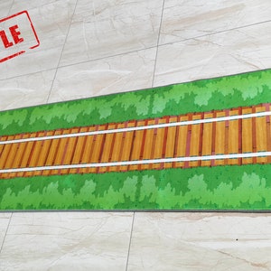 Train Tracks, Train Track Rug, Train Tracks Pattern Rug,train Track ...