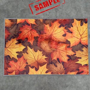 Fall Rug, Autumn Rug, Leaf Pattern Rug, Decor Leaves Rug, Living Room ...