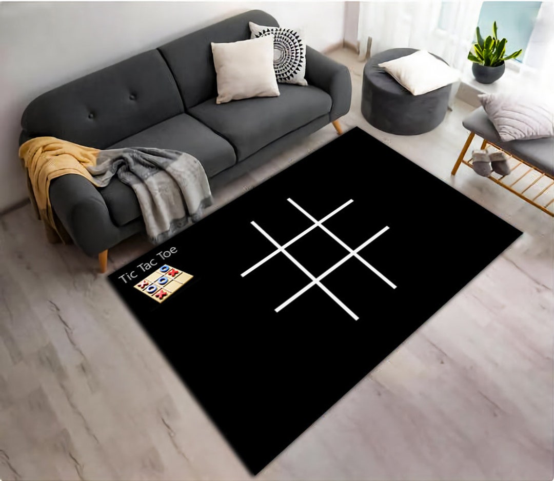 Tic Tac Toe Game Rug, Xoxo Games Rug, Family Game Rug, Holiday Game Rug ...