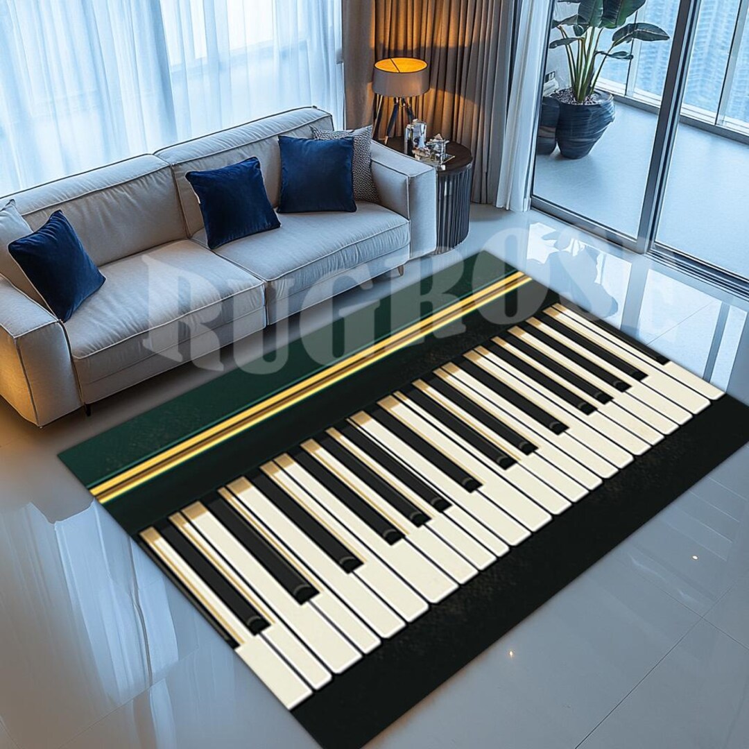 Piano Rug, Piano Keys Rug, Piano Keys Decor Rug, Music Design Rug,music ...