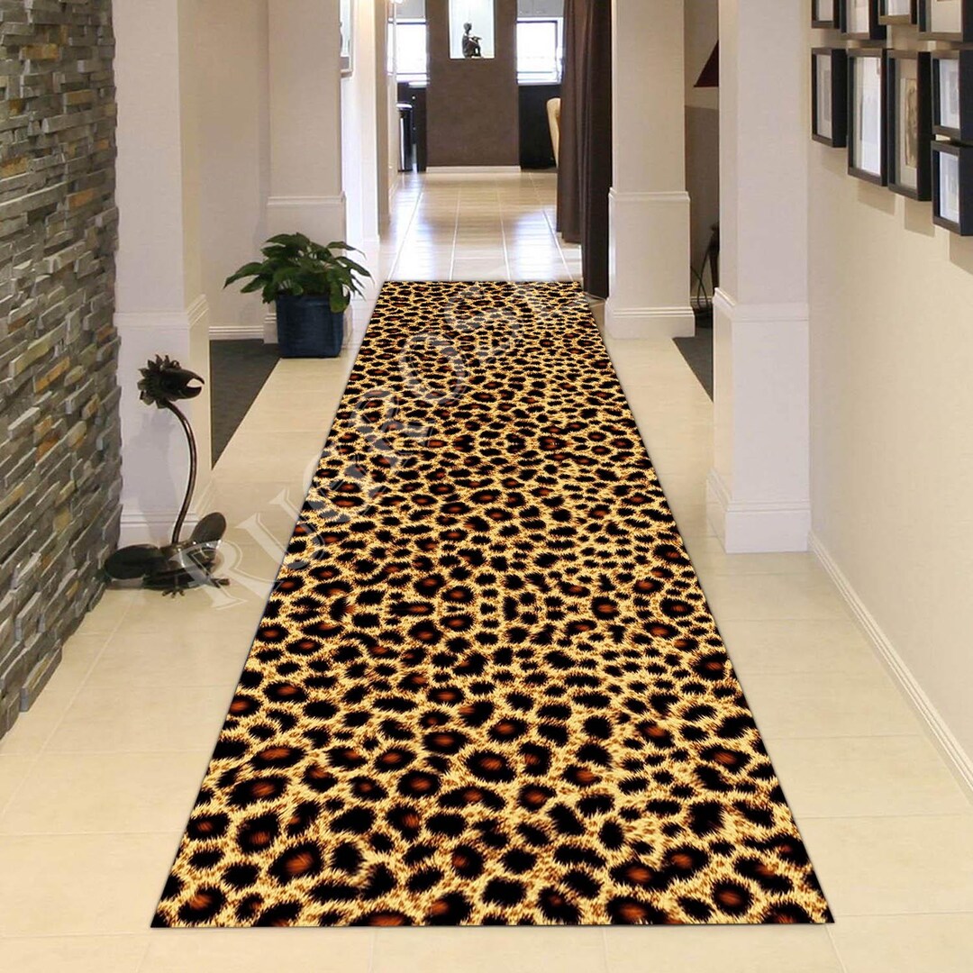 Leopard Print Runner Rug, Non-slip Hallway Rug - Etsy
