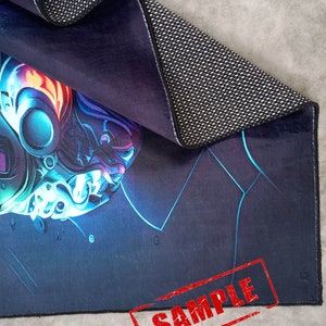 Gamer Rug, Game Controller, Neon Game Controller, Game Room Rug, Gaming ...