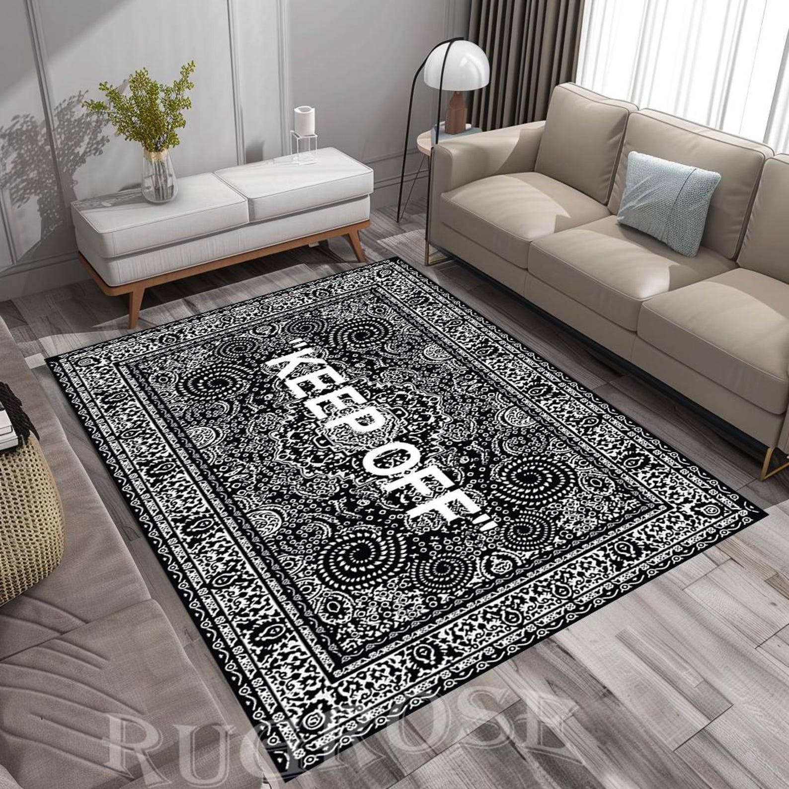 Keep off Rug, Keep Off, for Living Room, Fan Rug, Home Decor, Gift for ...