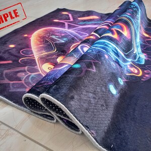 Gamer Rug, Game Controller, Red Game Controller, Game Room Rug, Gaming ...