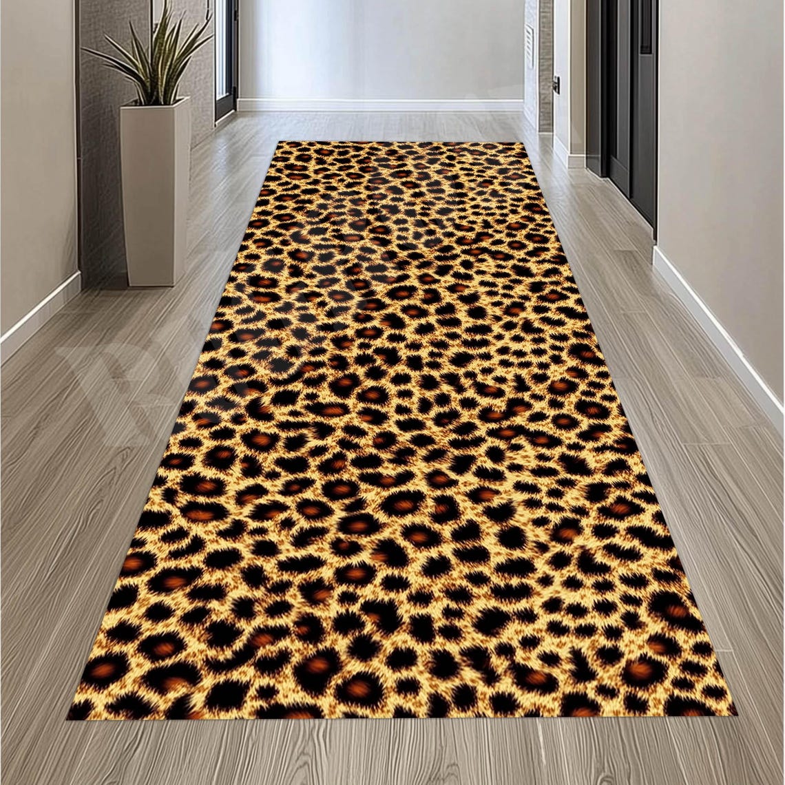 Leopard Print Runner Rug, Non-slip Hallway Rug - Etsy