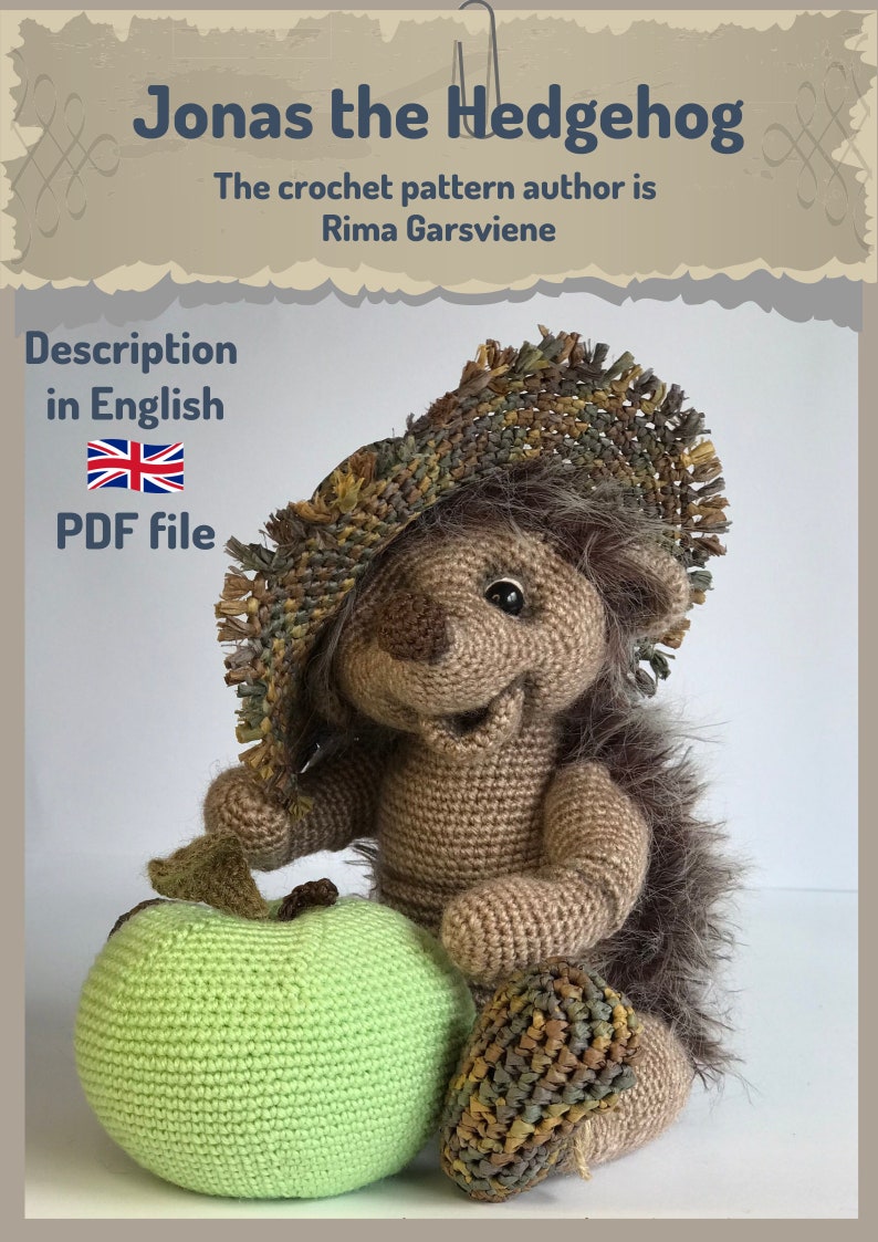 Crochet Pattern Jonas the Hedgehog in Eng. in Lt. and in Ru. - Etsy