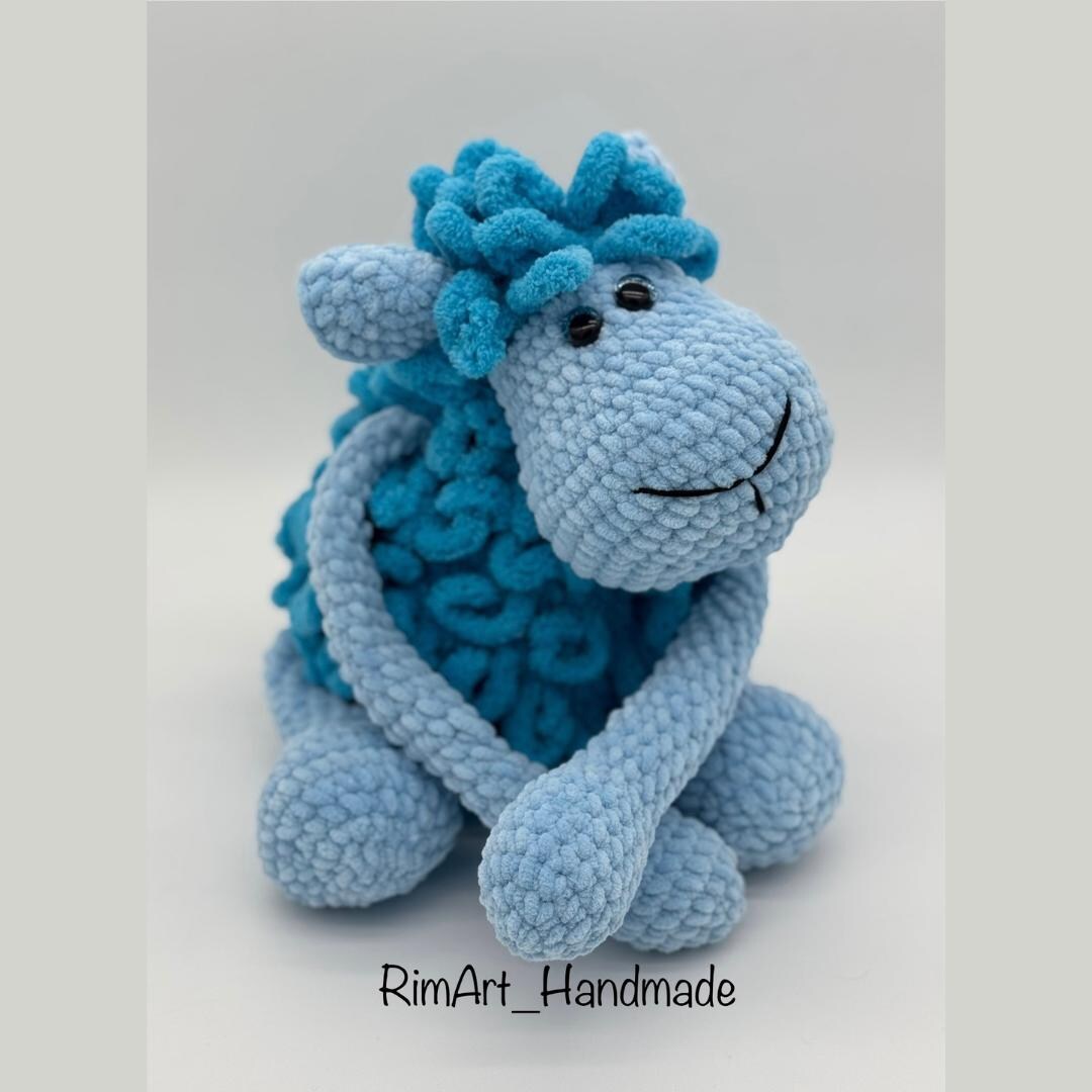 Berta the Sheep, Crochet Toy Sheep, Gift Sheep, Amigurumi Sheep, Blue Sheep, Gift for a Child ...