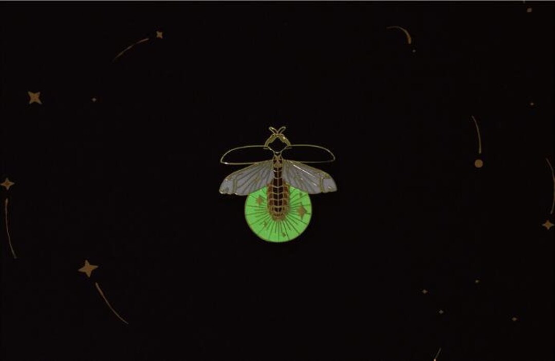 Firefly Brooches Fluorescent Pin Fire Beetle Pin Luminous - Etsy