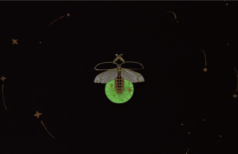 Firefly Brooches Fluorescent Pin Fire Beetle Pin Luminous - Etsy