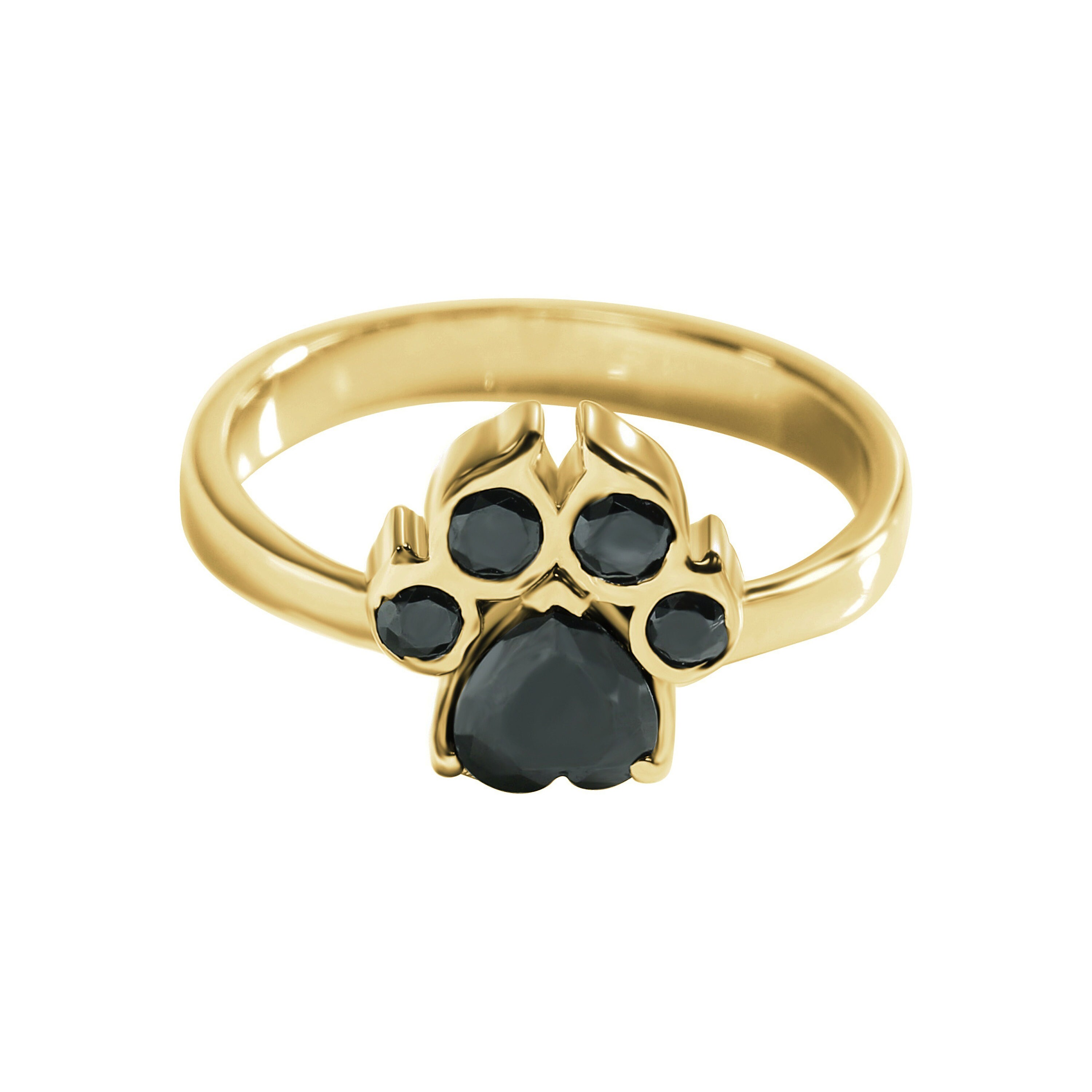 Personalized Dog Paw Print Memorial Ring 925 Sterling Silver Custom ...