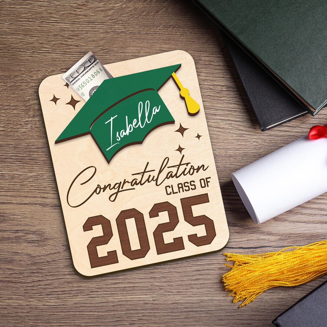 Personalized Graduation Money Holder, Graduation Gift, Class of 2025 ...