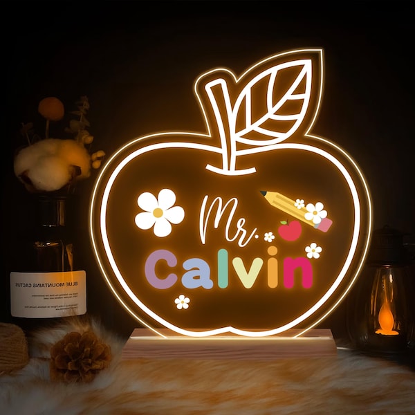 Apple Night Light - Etsy