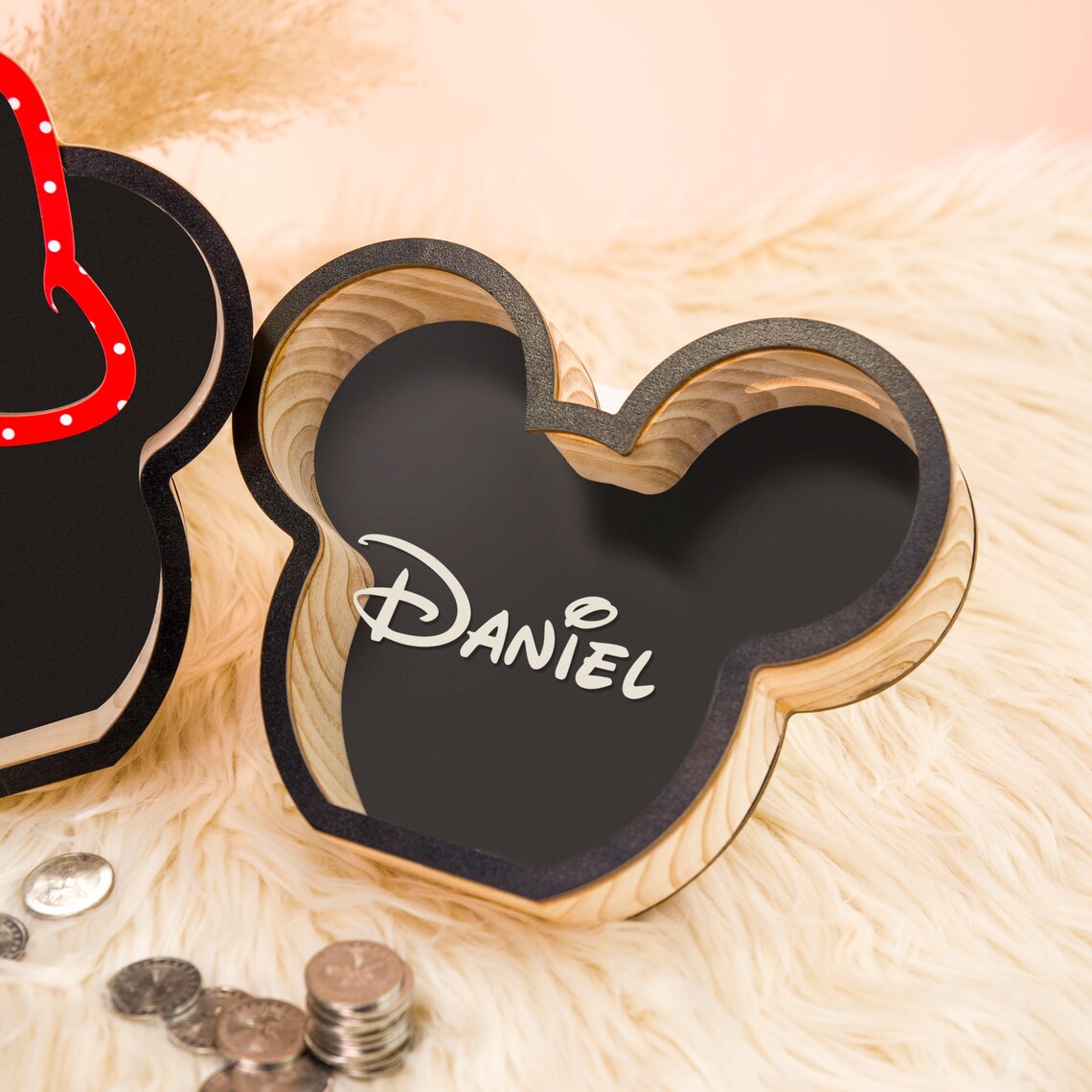 Custom Mickey Mouse Money Box for Kids, Personalized Mickey Mouse Piggy ...