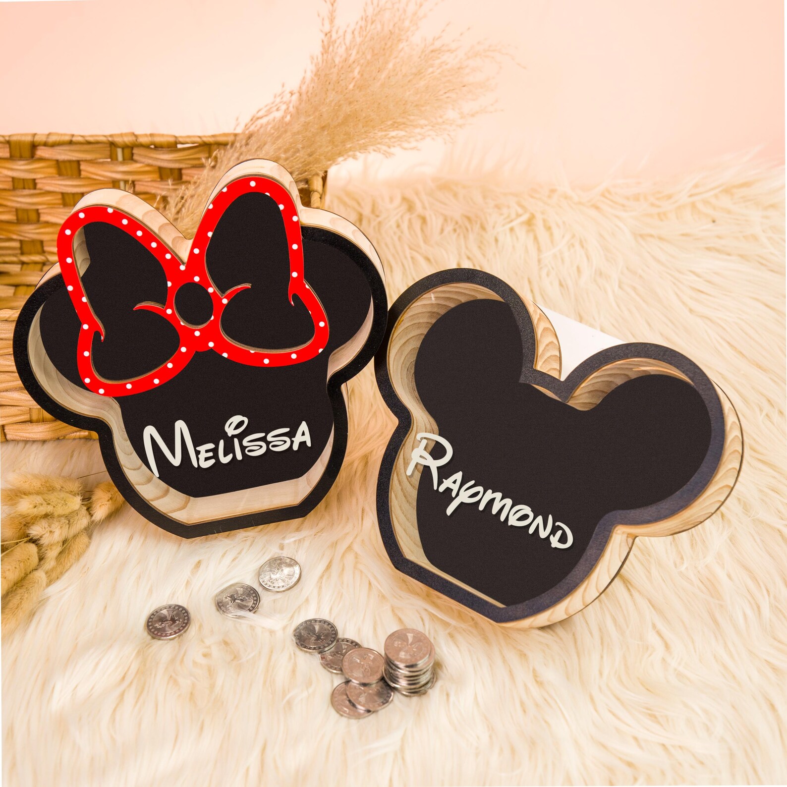 Custom Mickey Mouse Money Box for Kids, Personalized Mickey Mouse Piggy ...
