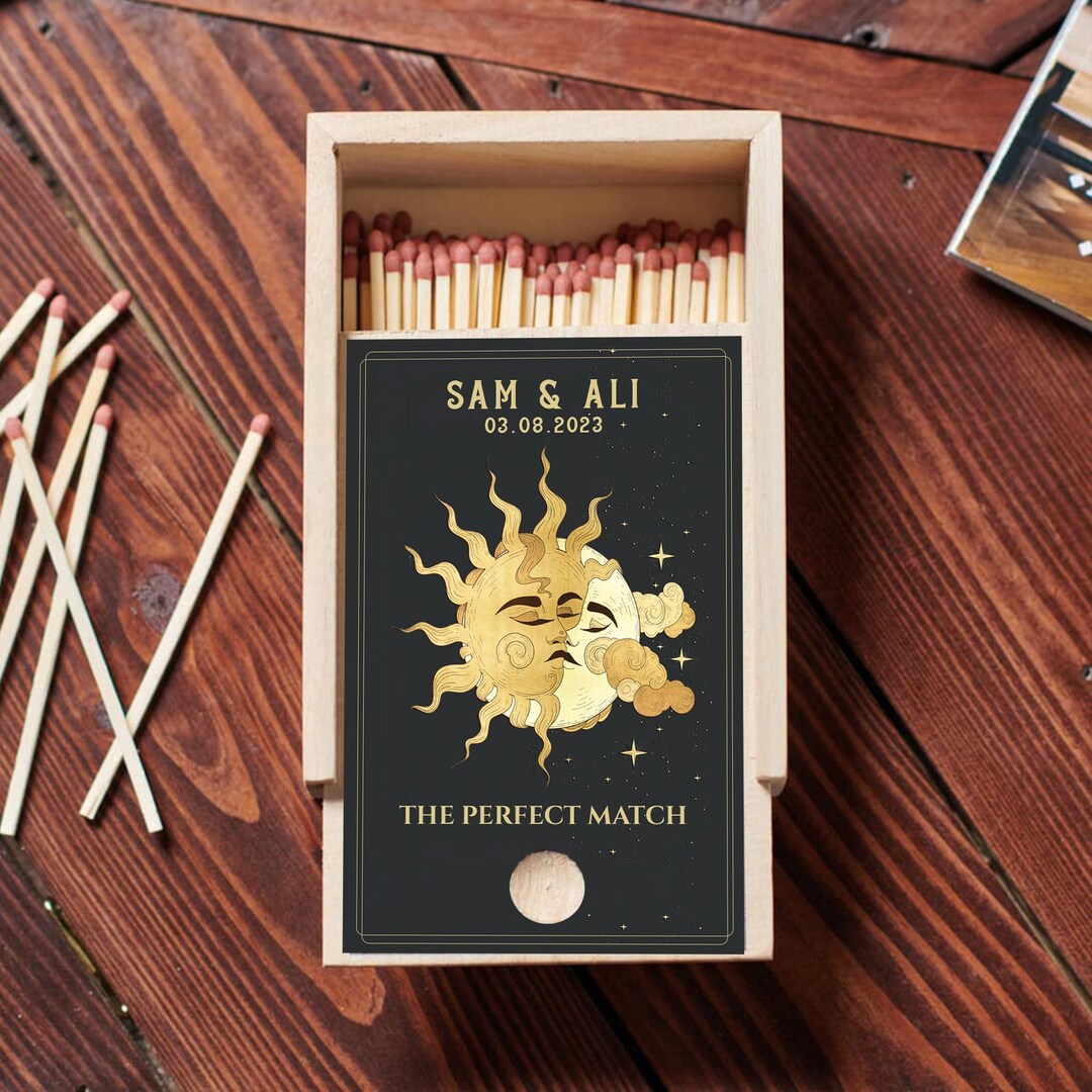 Personalized Couples Matchbox Wood, Gifts for Couple, Custom Wood ...