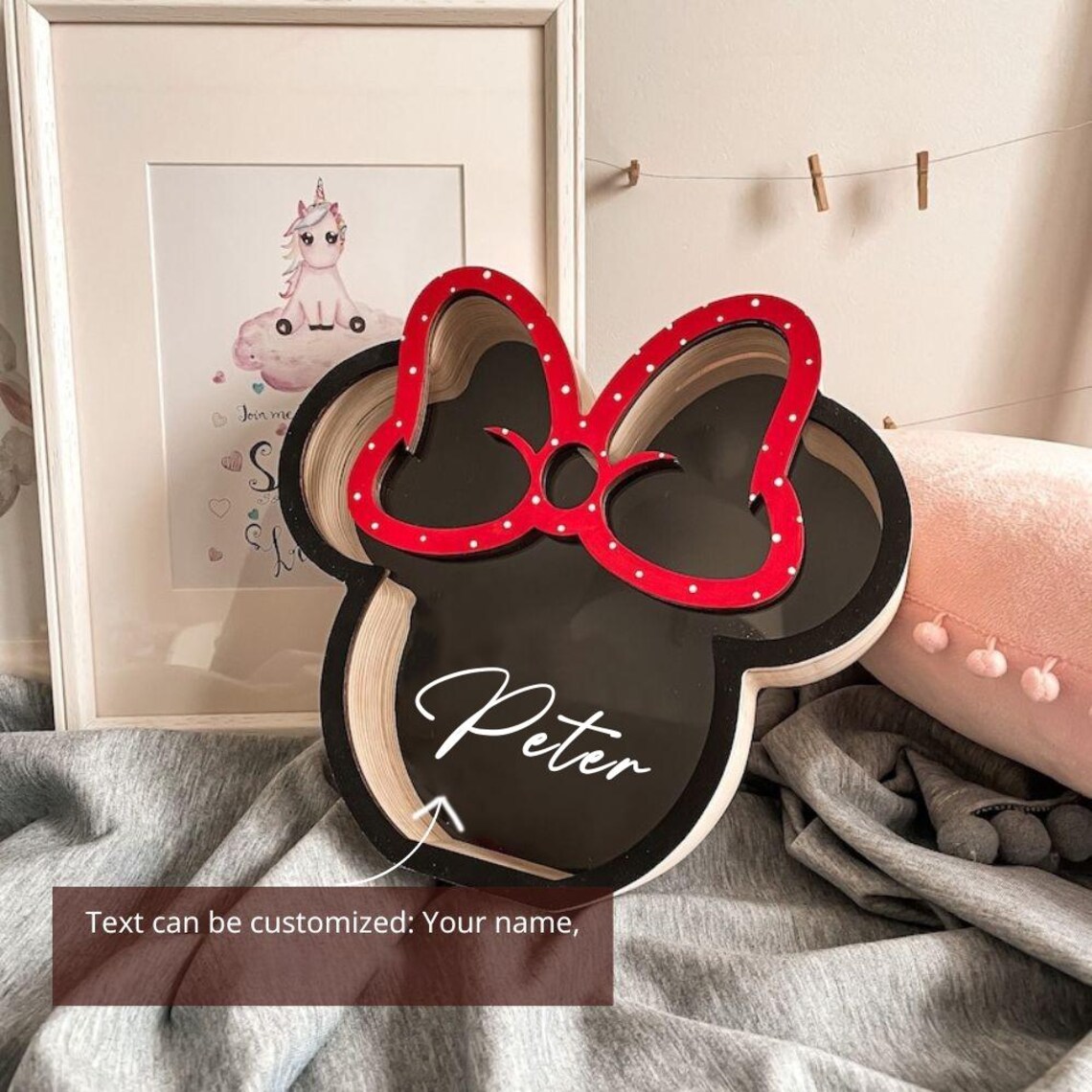 Custom Mickey Mouse Money Box for Kids, Personalized Mickey Mouse Piggy ...