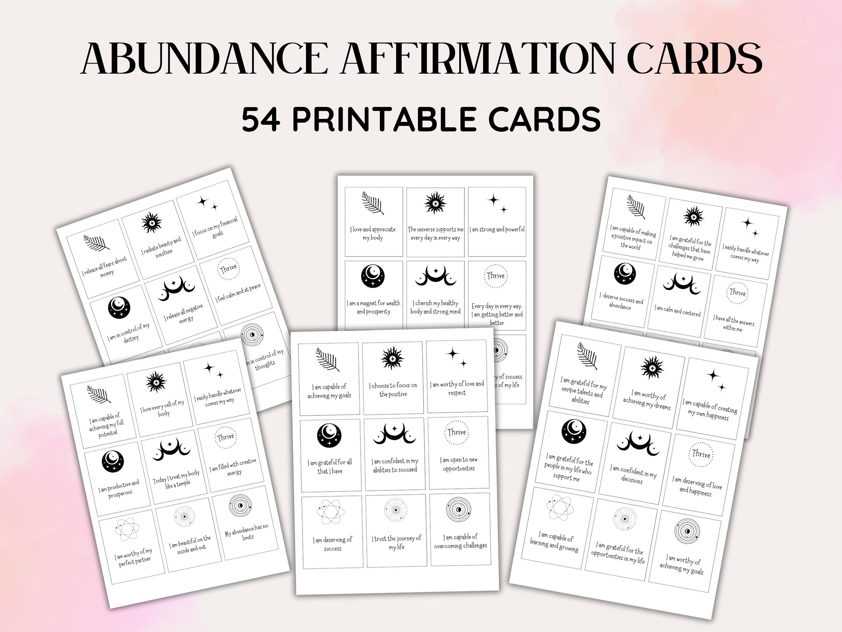 Printable Affirmation Cards for Positive Self-talk | Power Thoughts ...