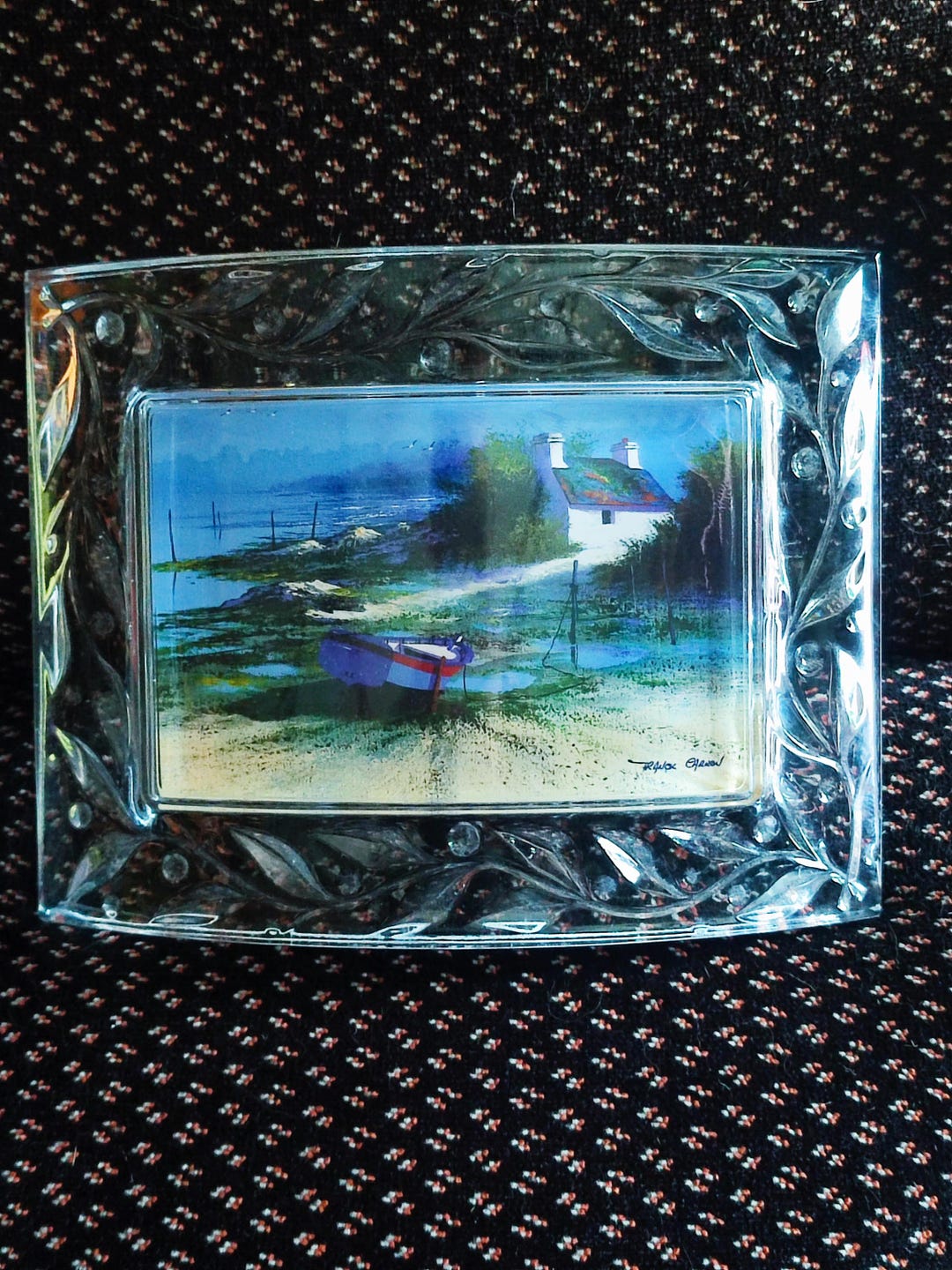 Vintage Crystal Photo Frame 1970s - Etsy