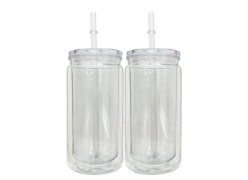 PLASTIC Snow Globe Tumblers, 16 Oz Snow Globe Tumbler, Predrilled Tumbler, Double Walled Can Cup ...