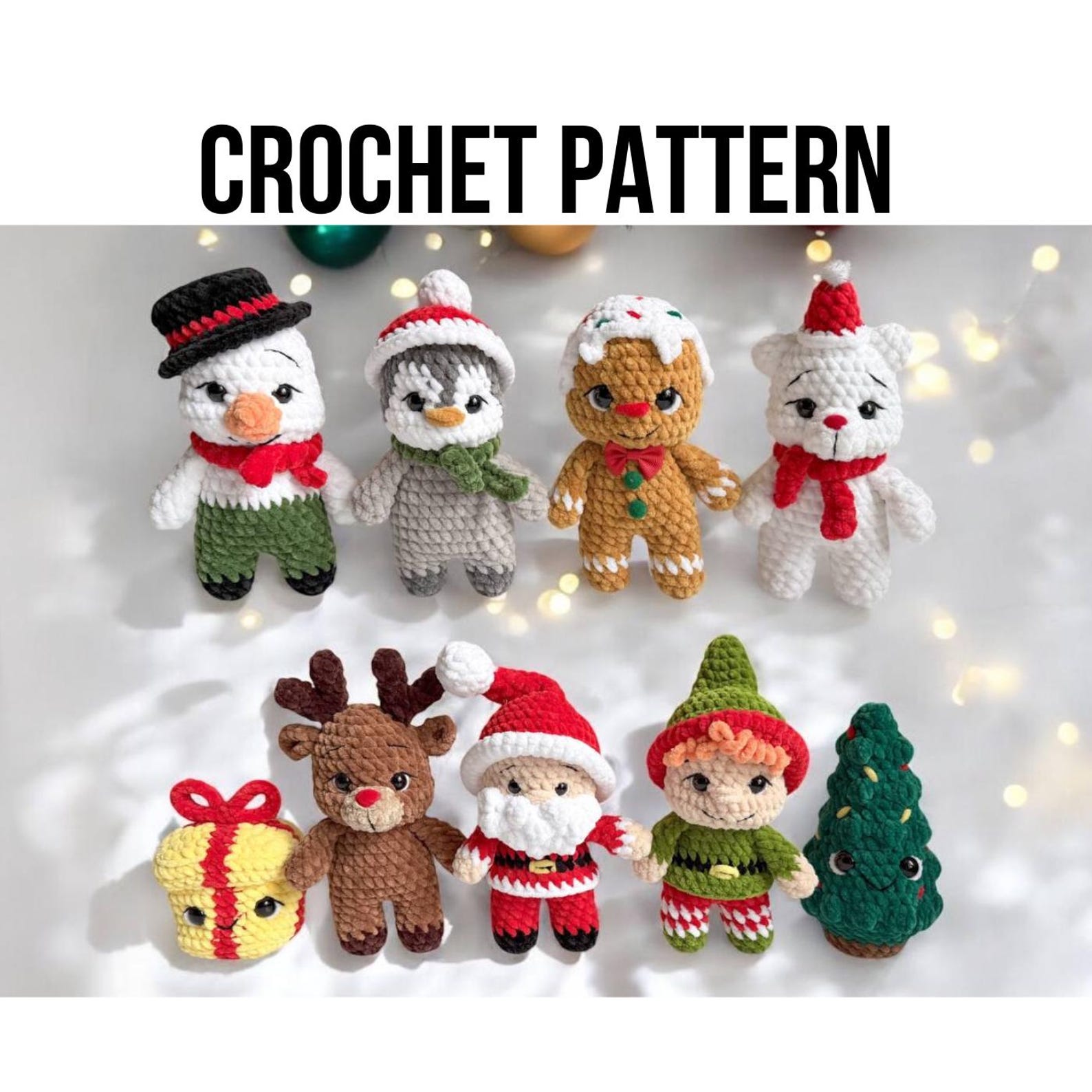 9in1 Low-sew PDF CHRISTMAS CROCHET Pattern Christmas Bundle, Santa ...