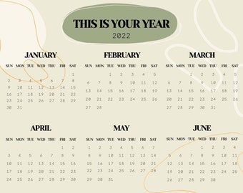 Yearly Calendar - Etsy
