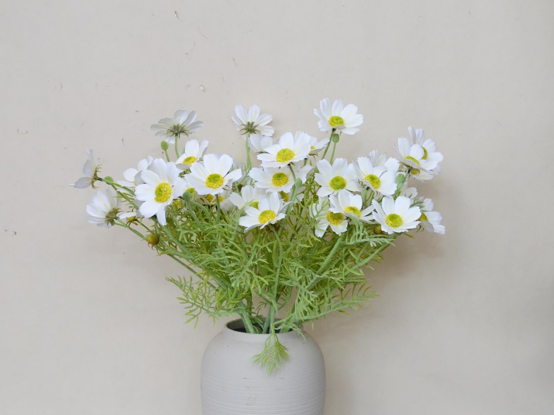 Artificial Cosmos Stems With Leaves, Cosmos Flowers, Realistic ...