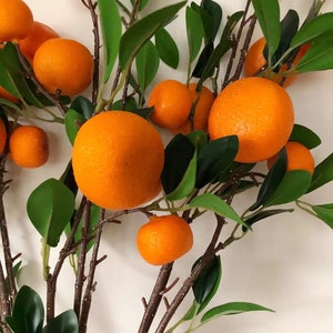 Orange Long Branch With Foliage Artificial, Realistic Citrus Fruit ...